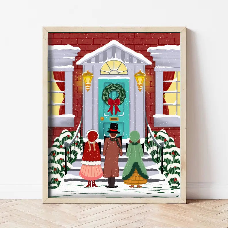Christmas Carolers 8x10 Art Print – allegrapaperco